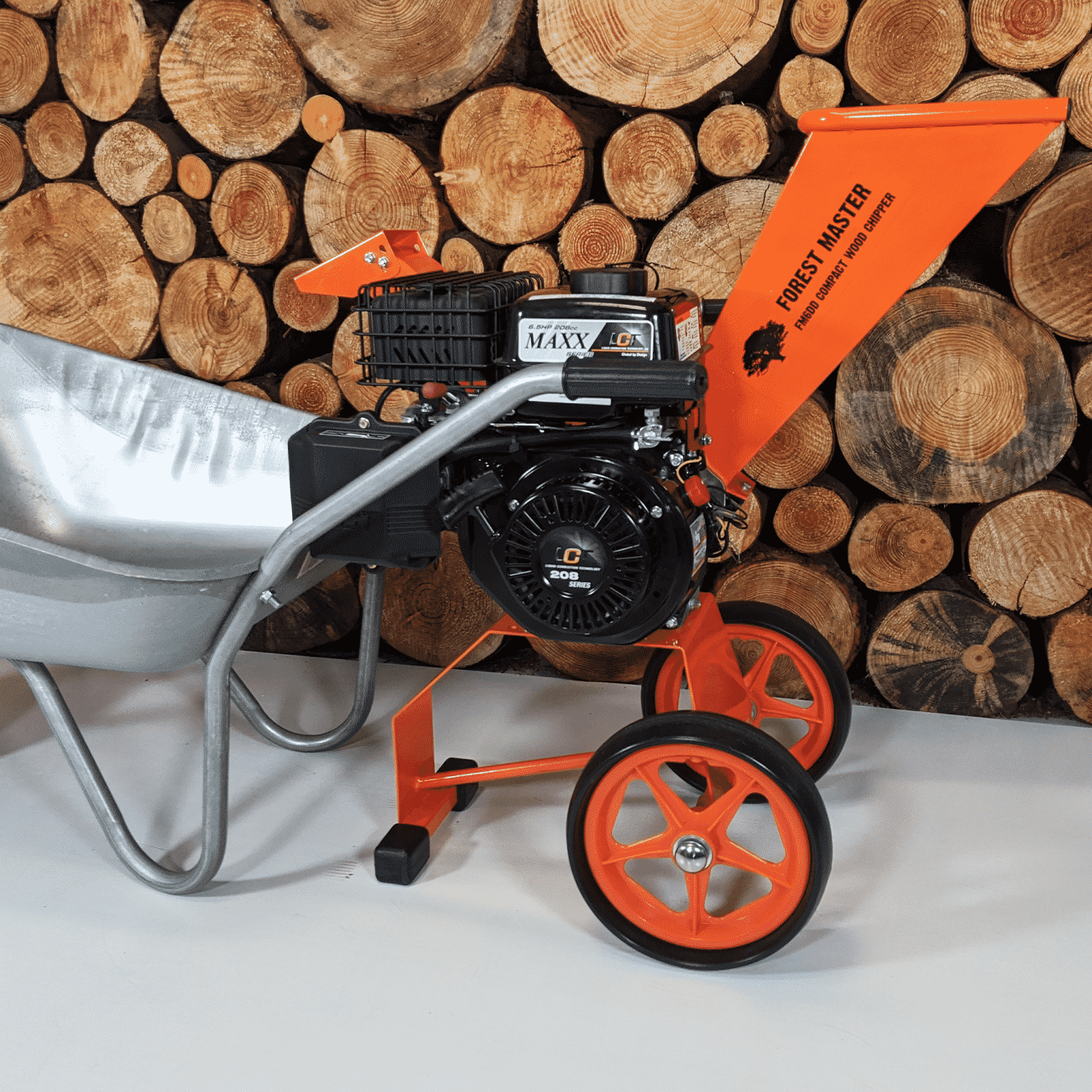 Forest Master Petrol Wood Chipper 6HP Compact FM6DD | Arrows-UK